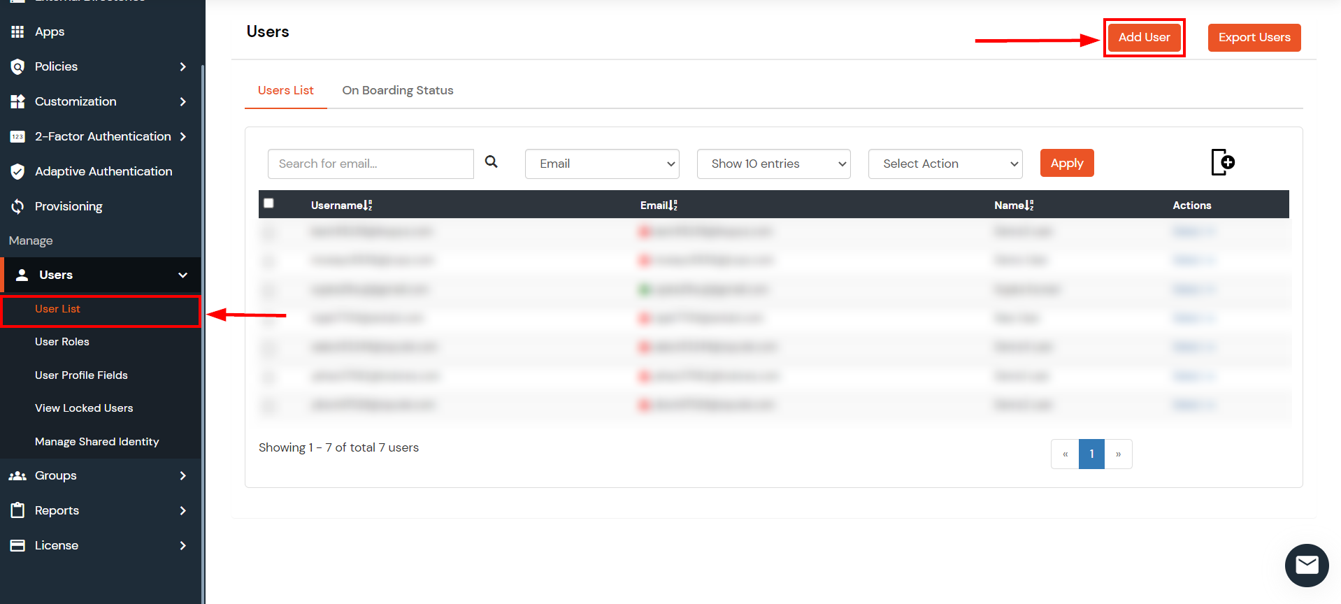 How will admins create users in miniOrange? - Knowledge Base - miniOrange